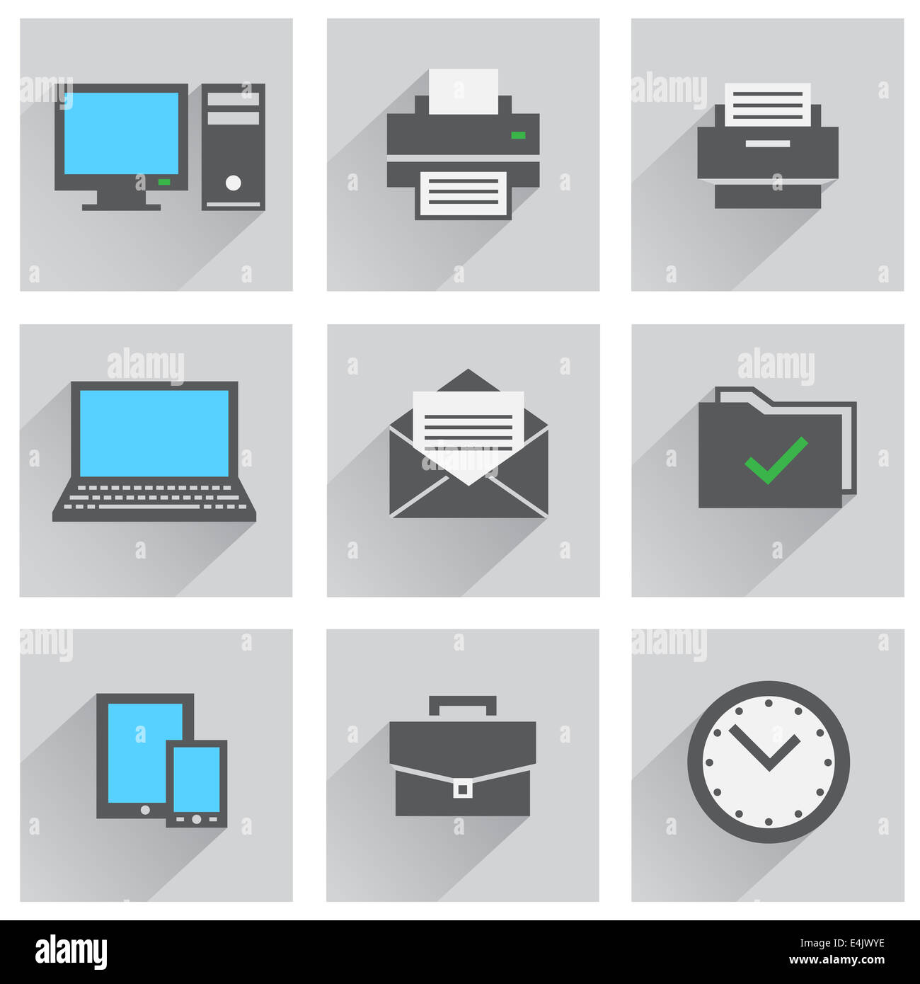 office icon set Stock Photo - Alamy
