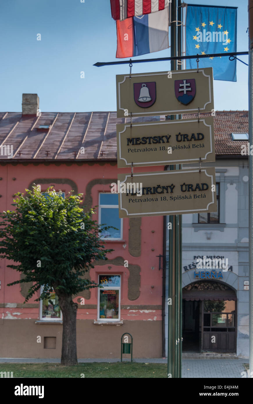 Spišská Belá (Spisska Bela) - town centre, Slovakia Stock Photo - Alamy