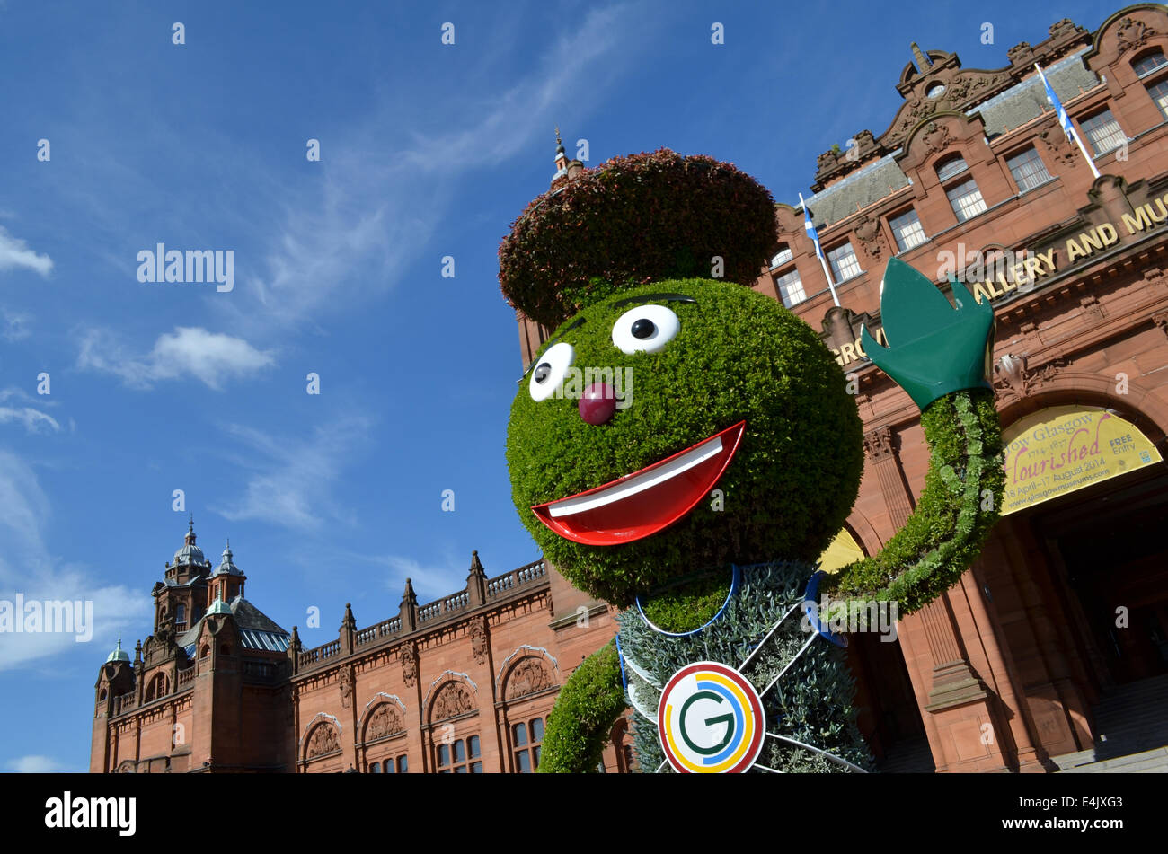 Clyde, the Thistle man Mascot for the Glasgow Commonwealth games 2014 ...