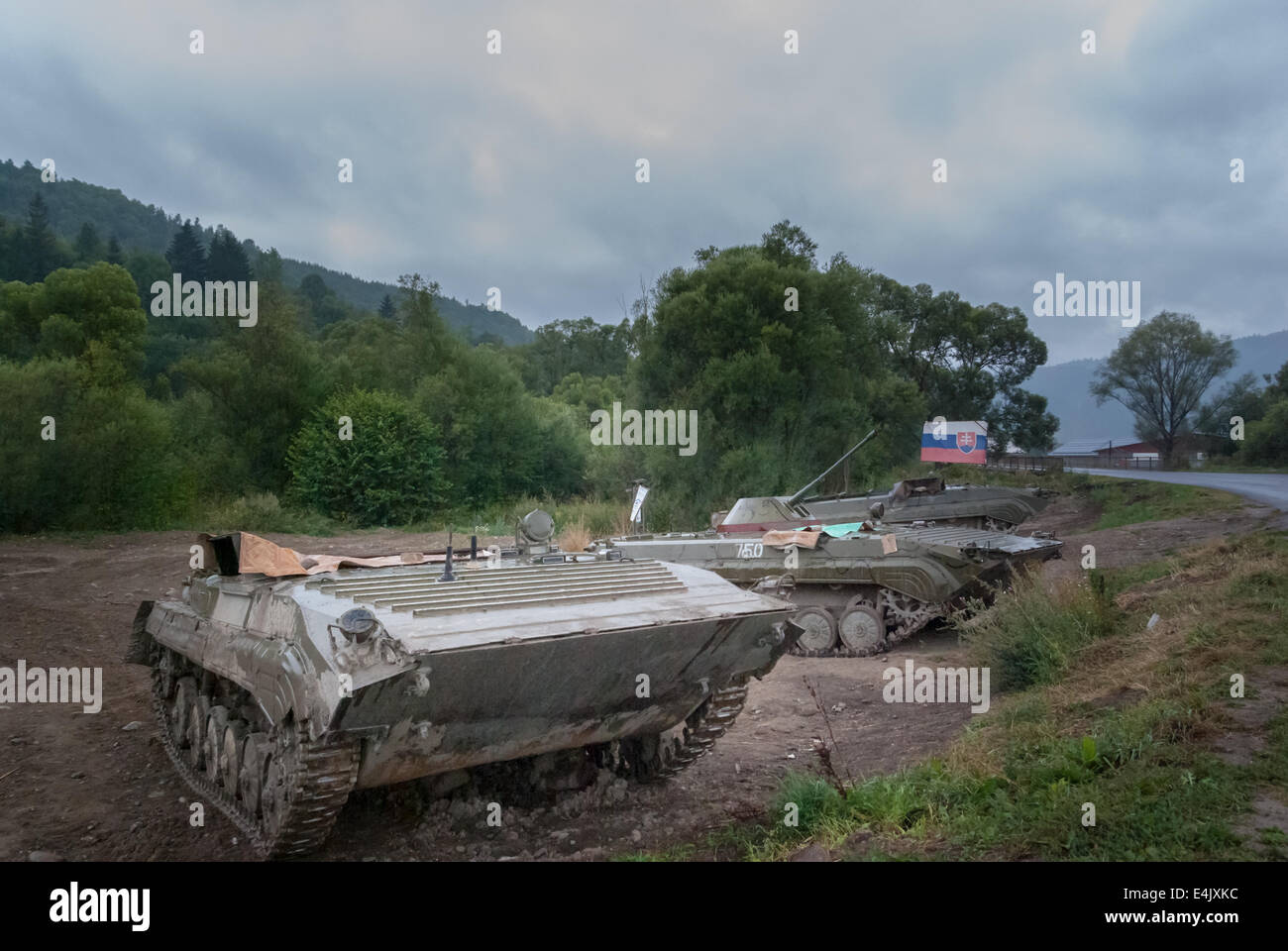 Tanks for tourists, Podbiel, Slovakia Stock Photo - Alamy