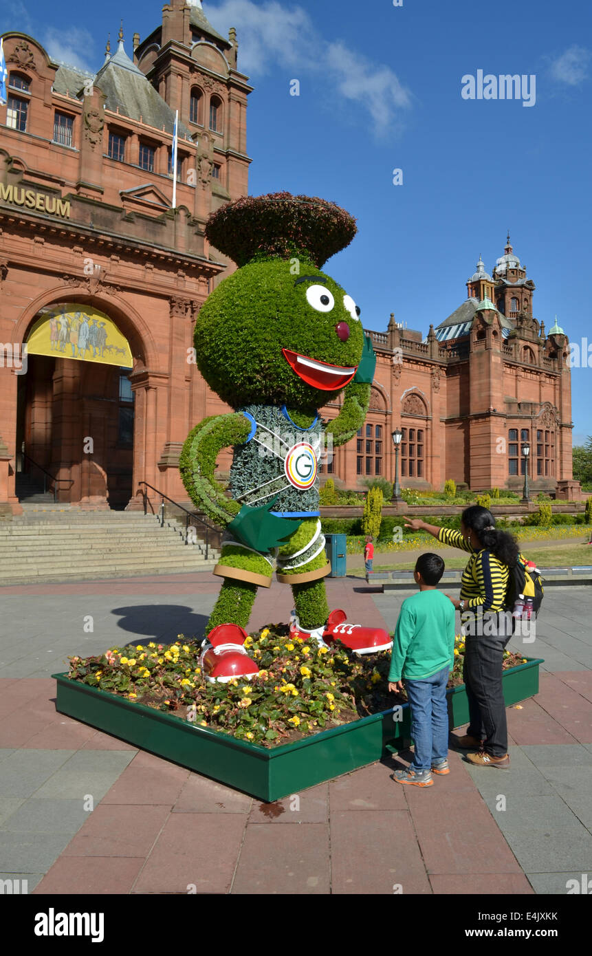 Clyde, the Thistle man Mascot for the Glasgow Commonwealth games 2014 ...
