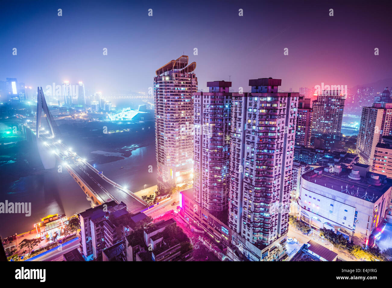 Chongqing, China over the Jialing River Stock Photo - Alamy
