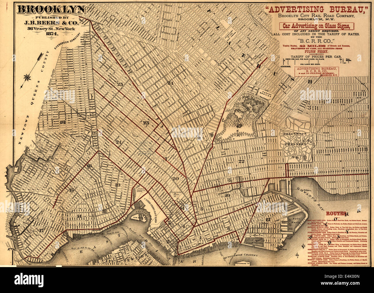 Nyc map hi-res stock photography and images - Alamy