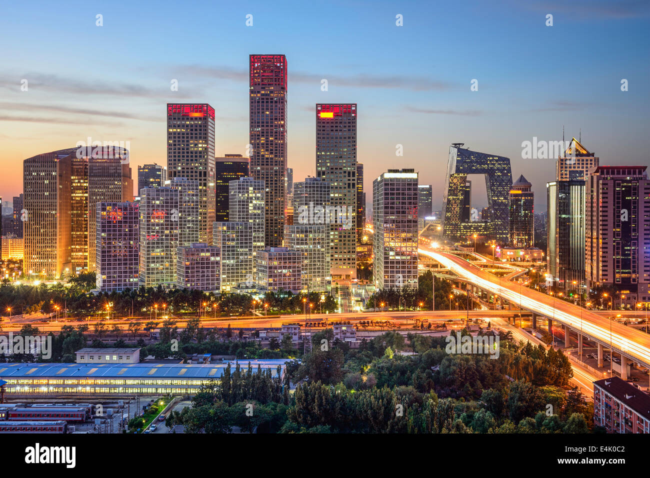 Beijing, China skyline at the central business district Stock Photo - Alamy