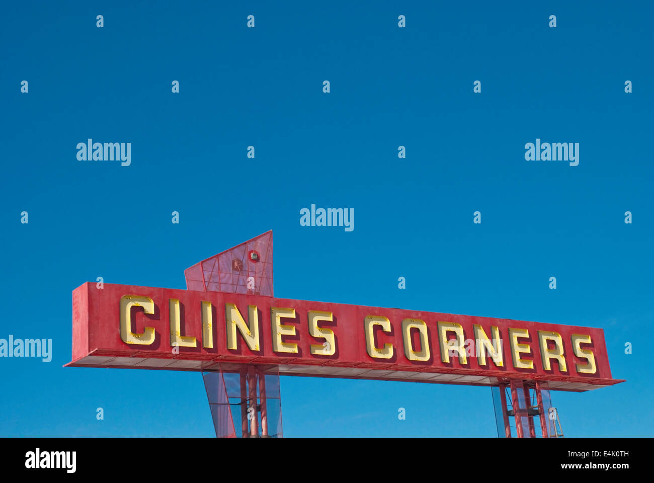 The large sign at Clines Corners cannot be missed by travelers along I ...