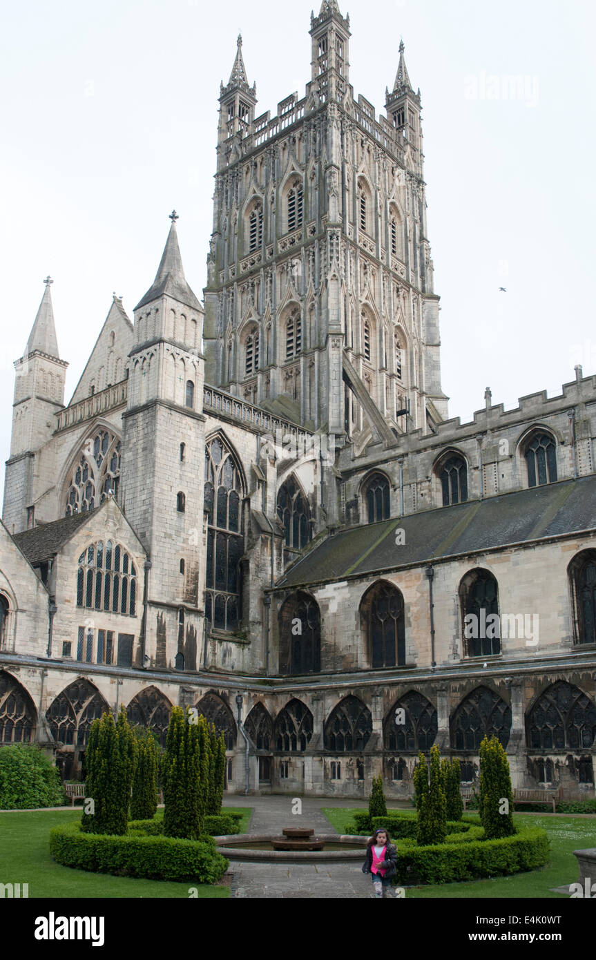 Gloucester Cathedral, England, founded as an Abbey in Saxon times Stock ...