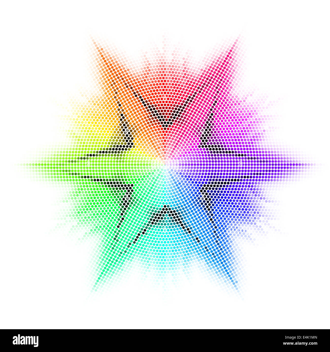 Star is made of different colored mosaic Stock Photo - Alamy