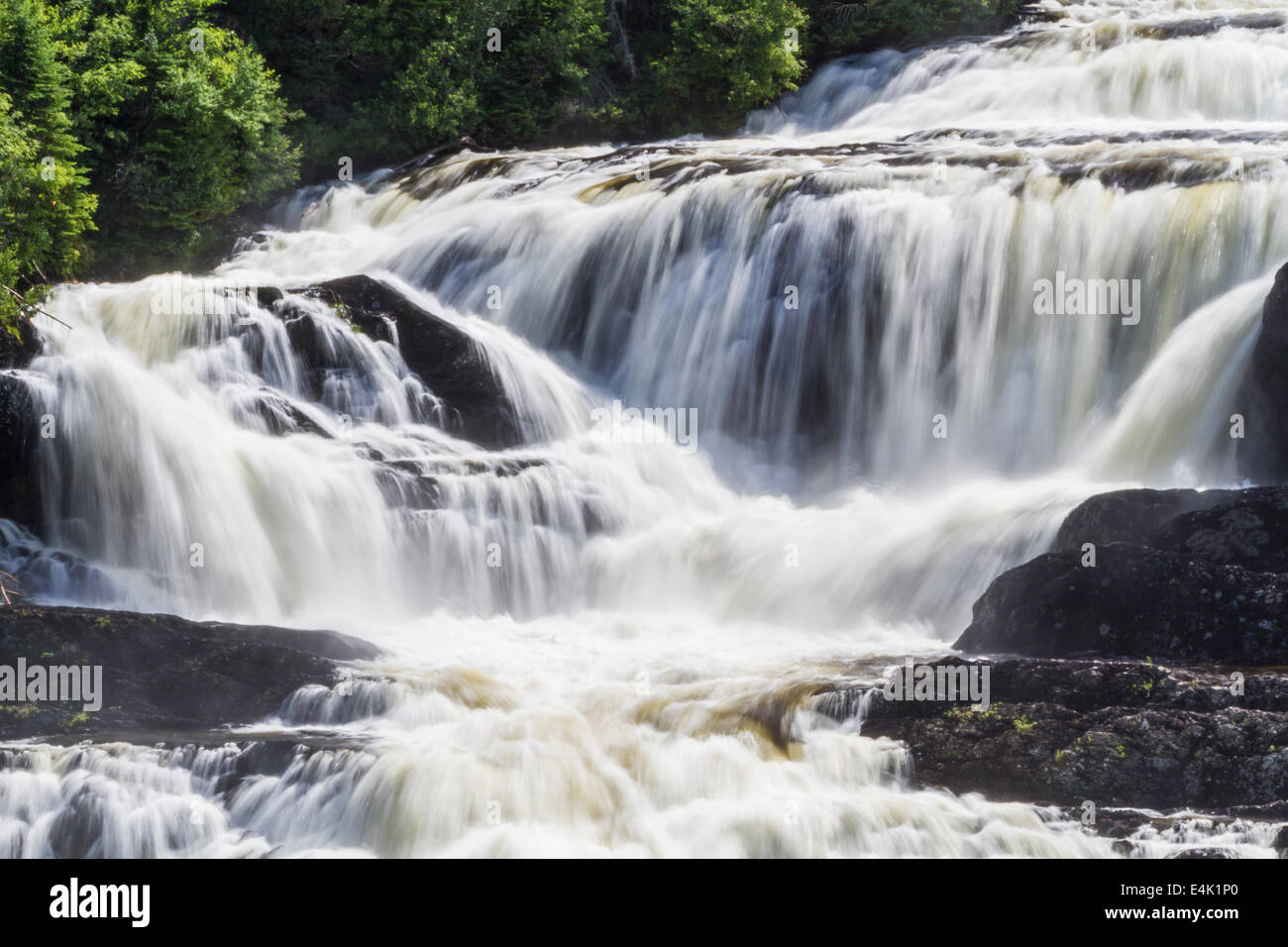 The powerful upper cascades of Baker's Brook Falls in Gros Morne ...