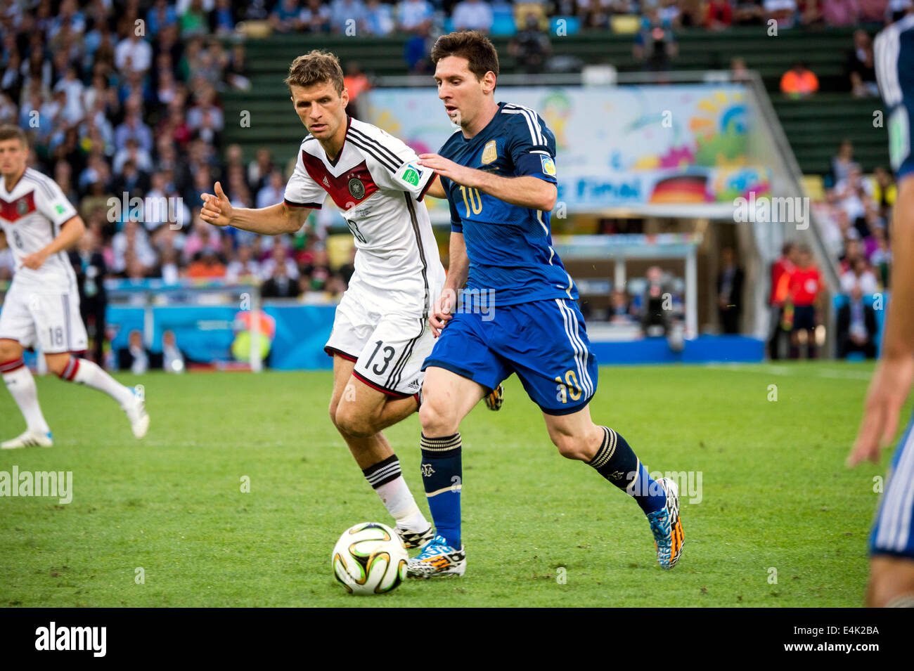 Rio de Janeiro, Brazil. 13th July, 2014. Thomas Muller (GER), Lionel ...