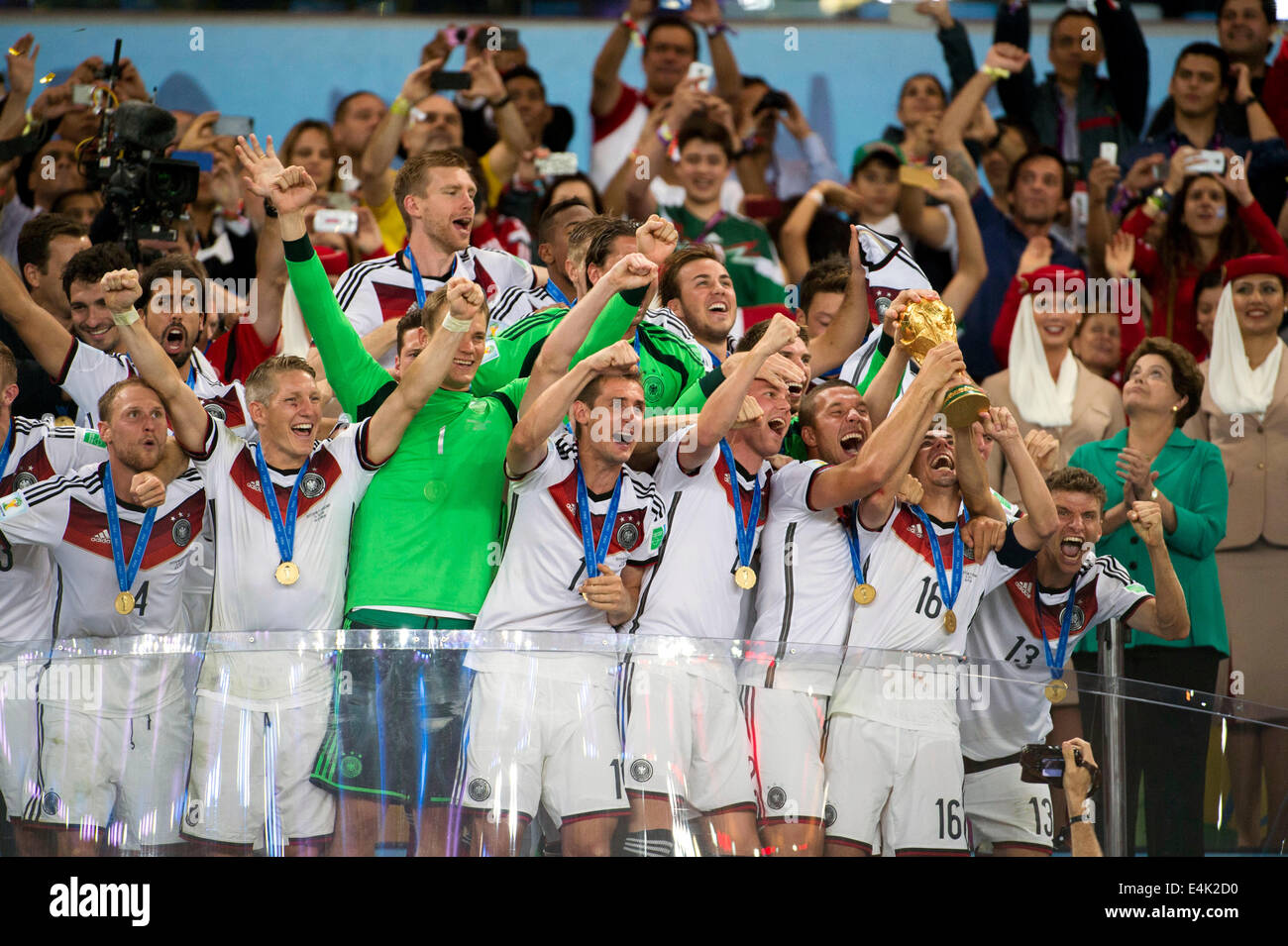 Rio de Janeiro, Brazil. 13th July, 2014. Germany team group (GER) Football/Soccer : Germany ...
