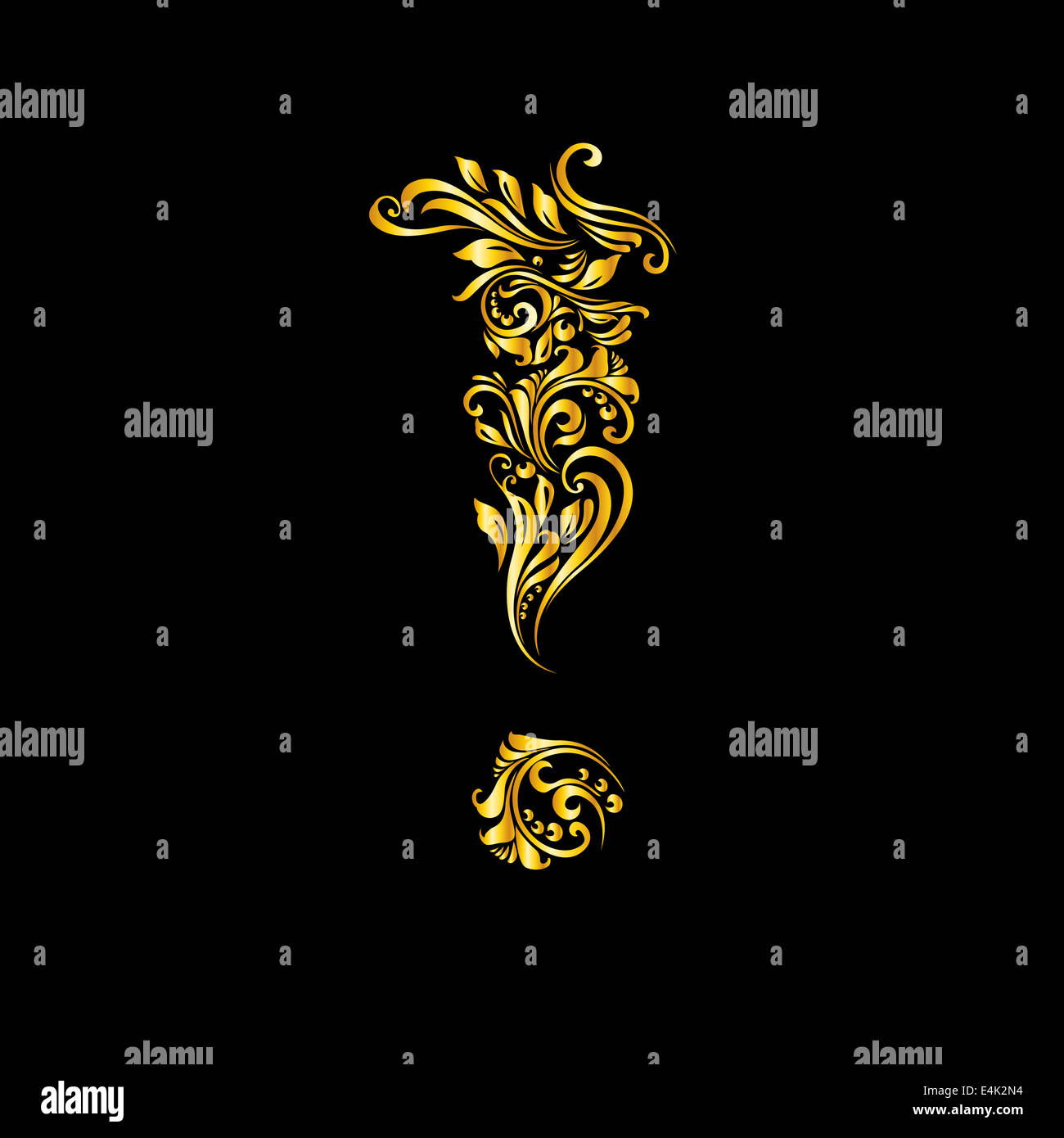 Vintage exclamation mark illustration hi-res stock photography and ...