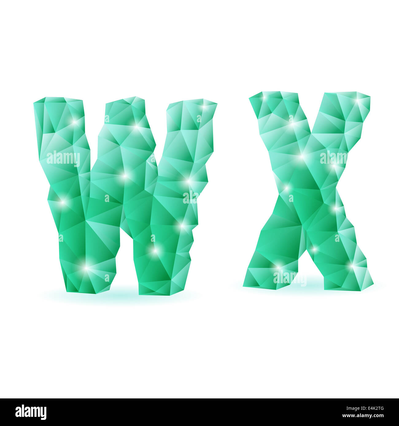 Emerald letter x hi-res stock photography and images - Alamy