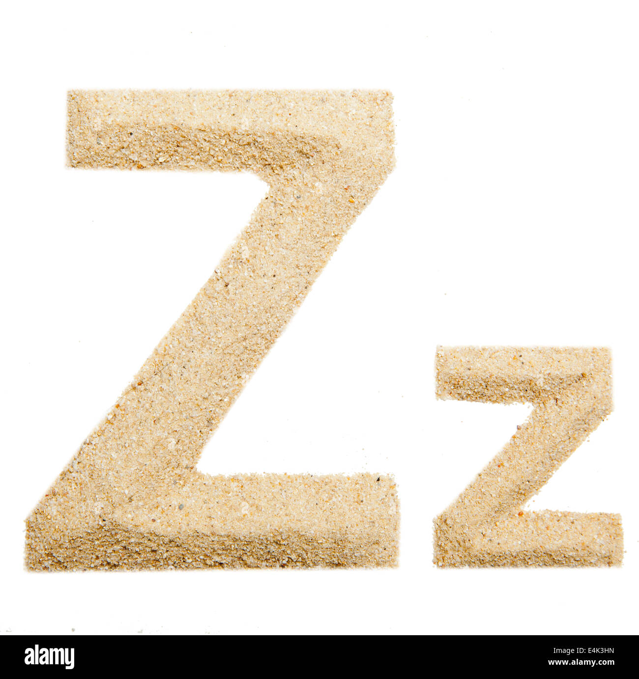 sand alphabet isolated Z Stock Photo - Alamy