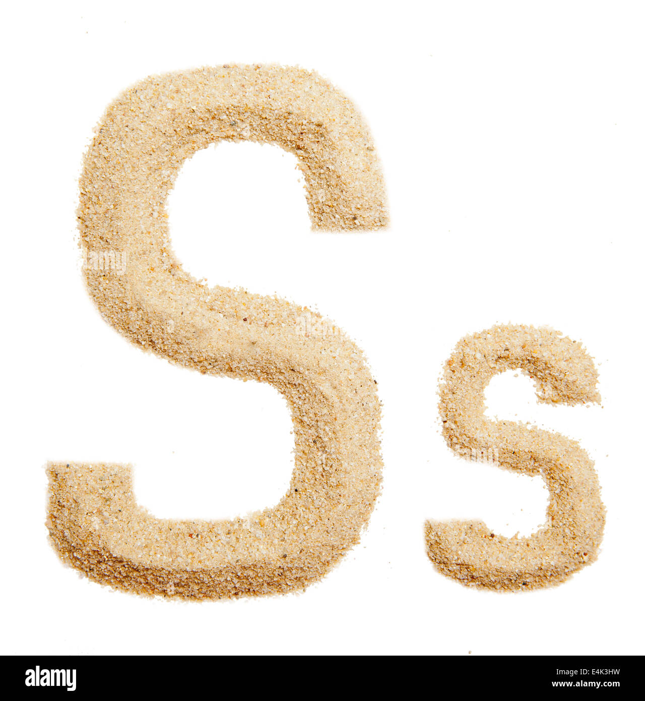 Alphabet writing on sand letter hi-res stock photography and images - Alamy