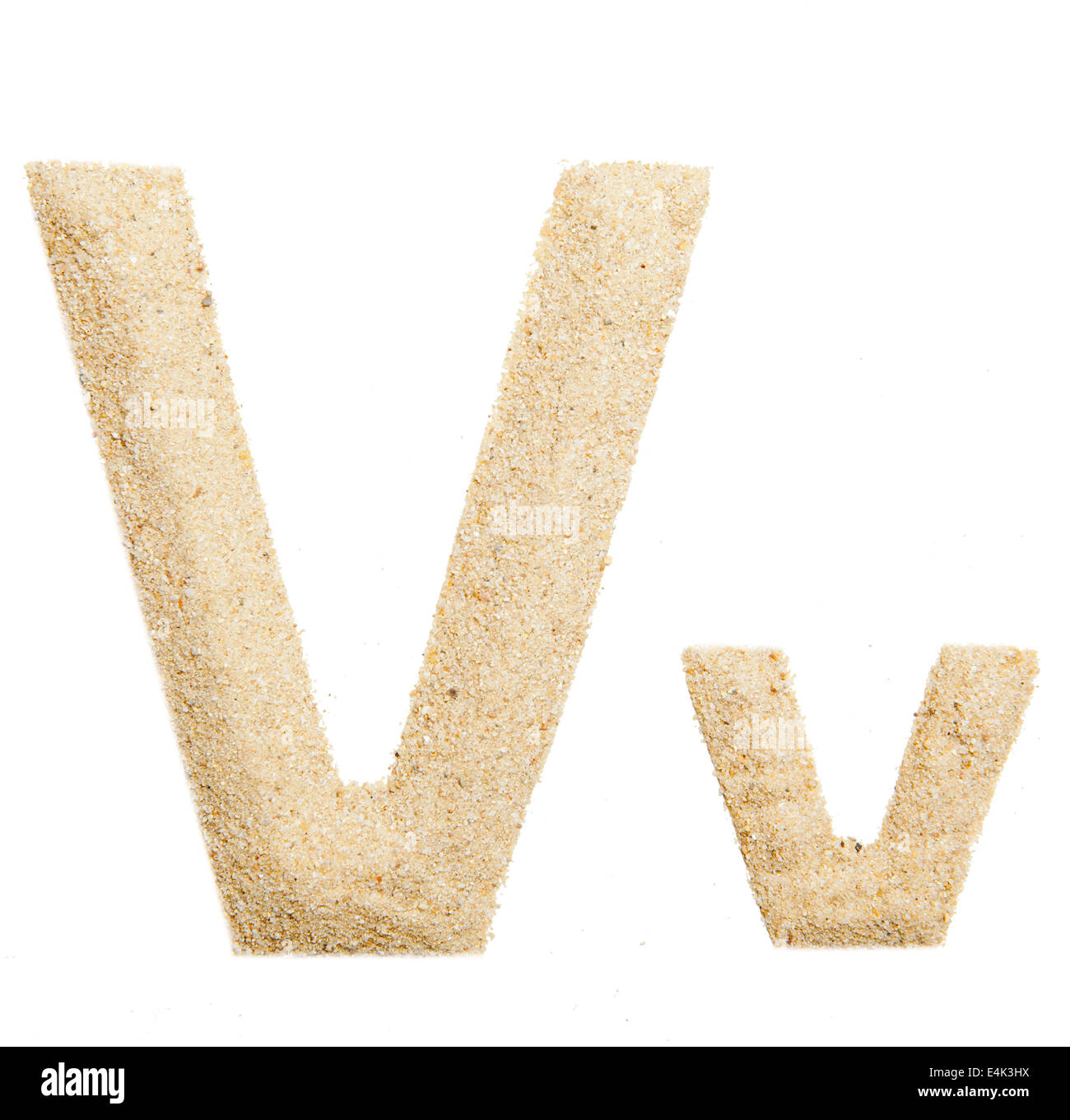 Alphabet writing on sand letter hi-res stock photography and images - Alamy