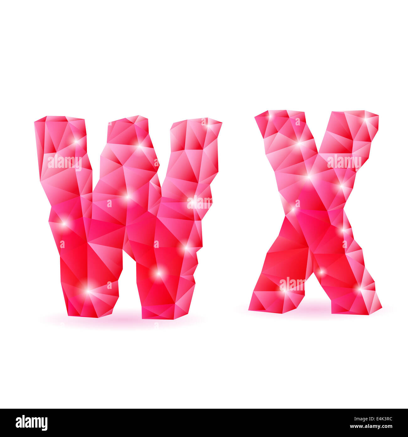 Polygonal font abc alphabet hi-res stock photography and images - Alamy