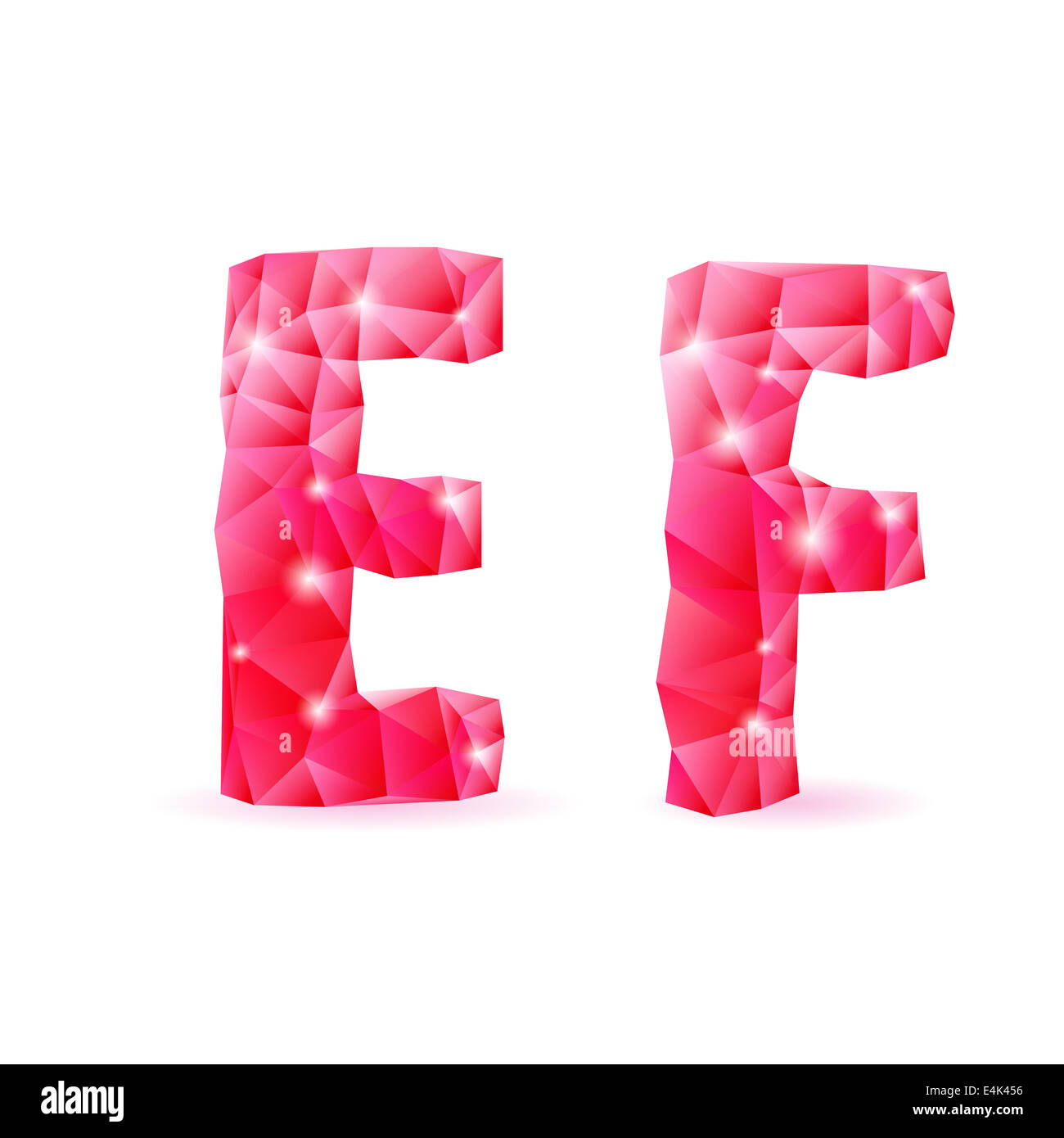 Polygonal font abc alphabet hi-res stock photography and images - Alamy