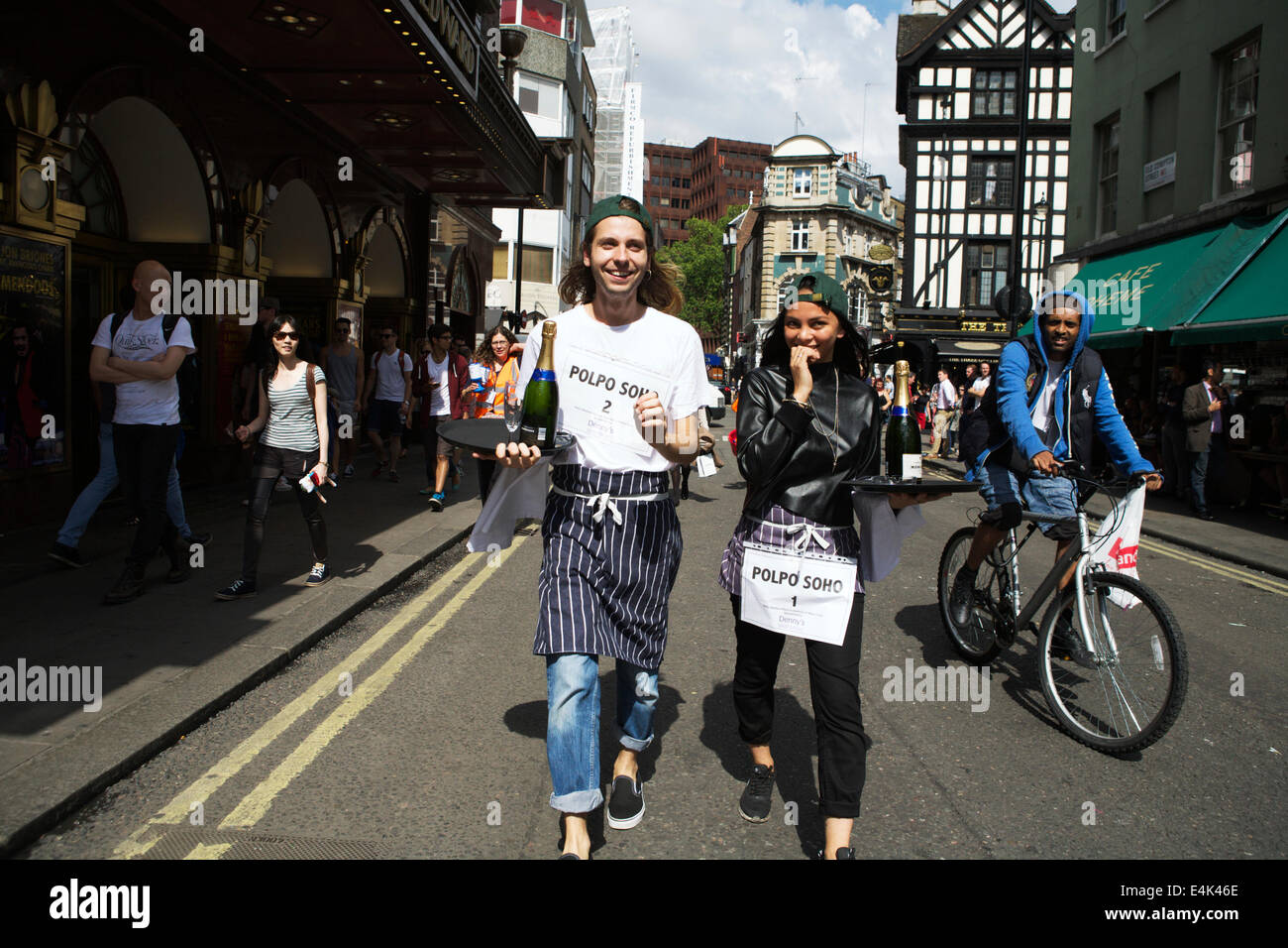 Waiters Race: Soho, London, UK Stock Photo - Alamy