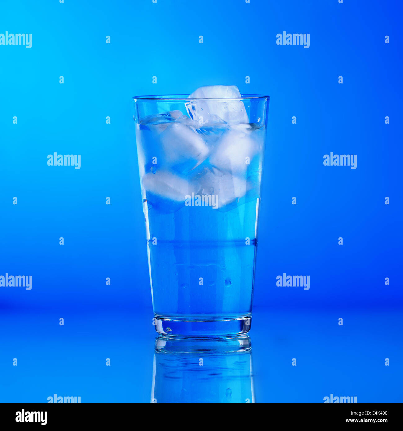 glass of water with ice Stock Photo - Alamy