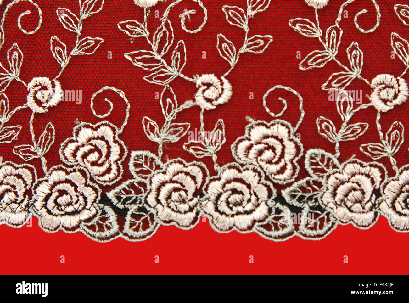 Black lace with pattern rose flowerses Stock Photo - Alamy