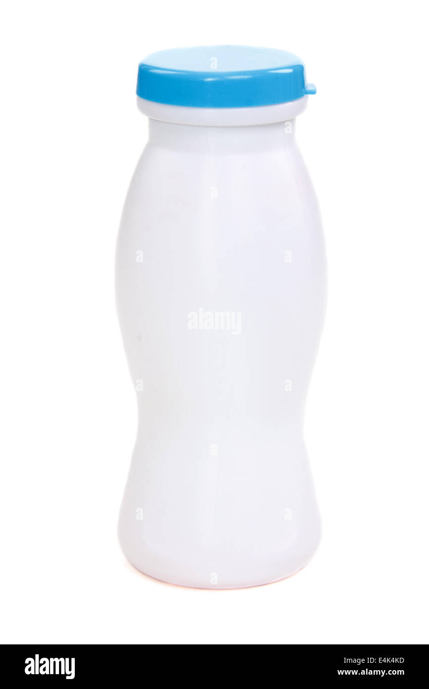 Plastic bottle with blue lid Stock Photo - Alamy
