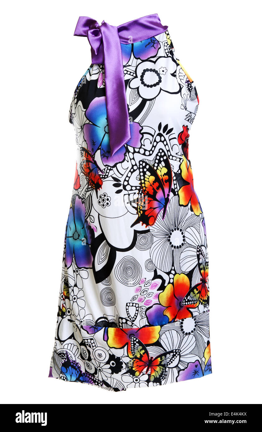 Silk women's light summer dress Stock Photo - Alamy