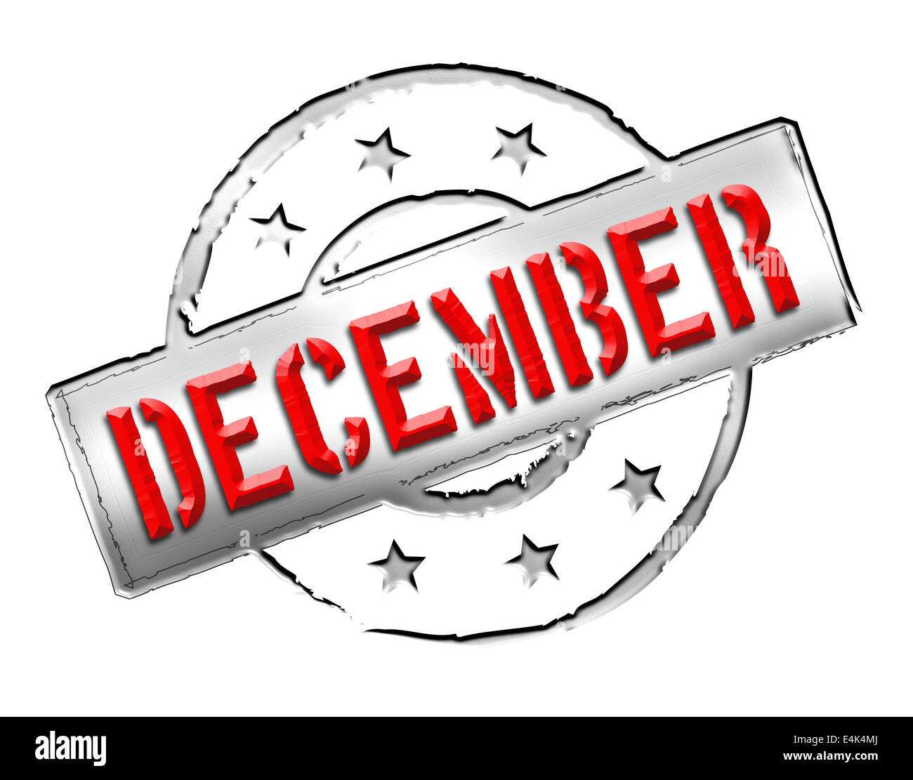 Stamp - DECEMBER Stock Photo - Alamy