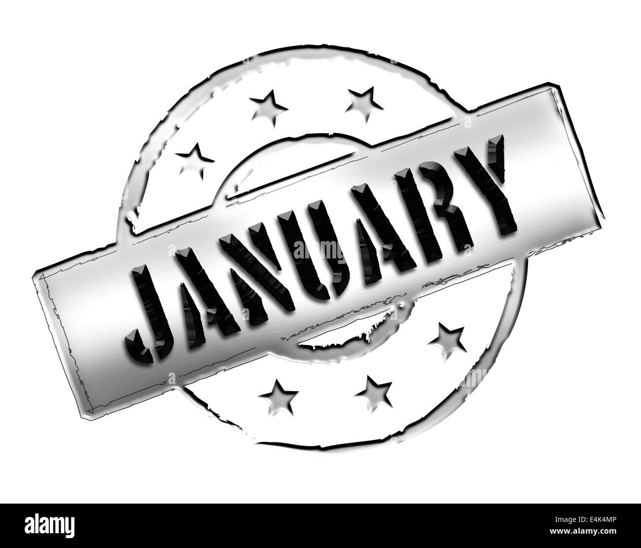 Stamp - JANUARY Stock Photo - Alamy