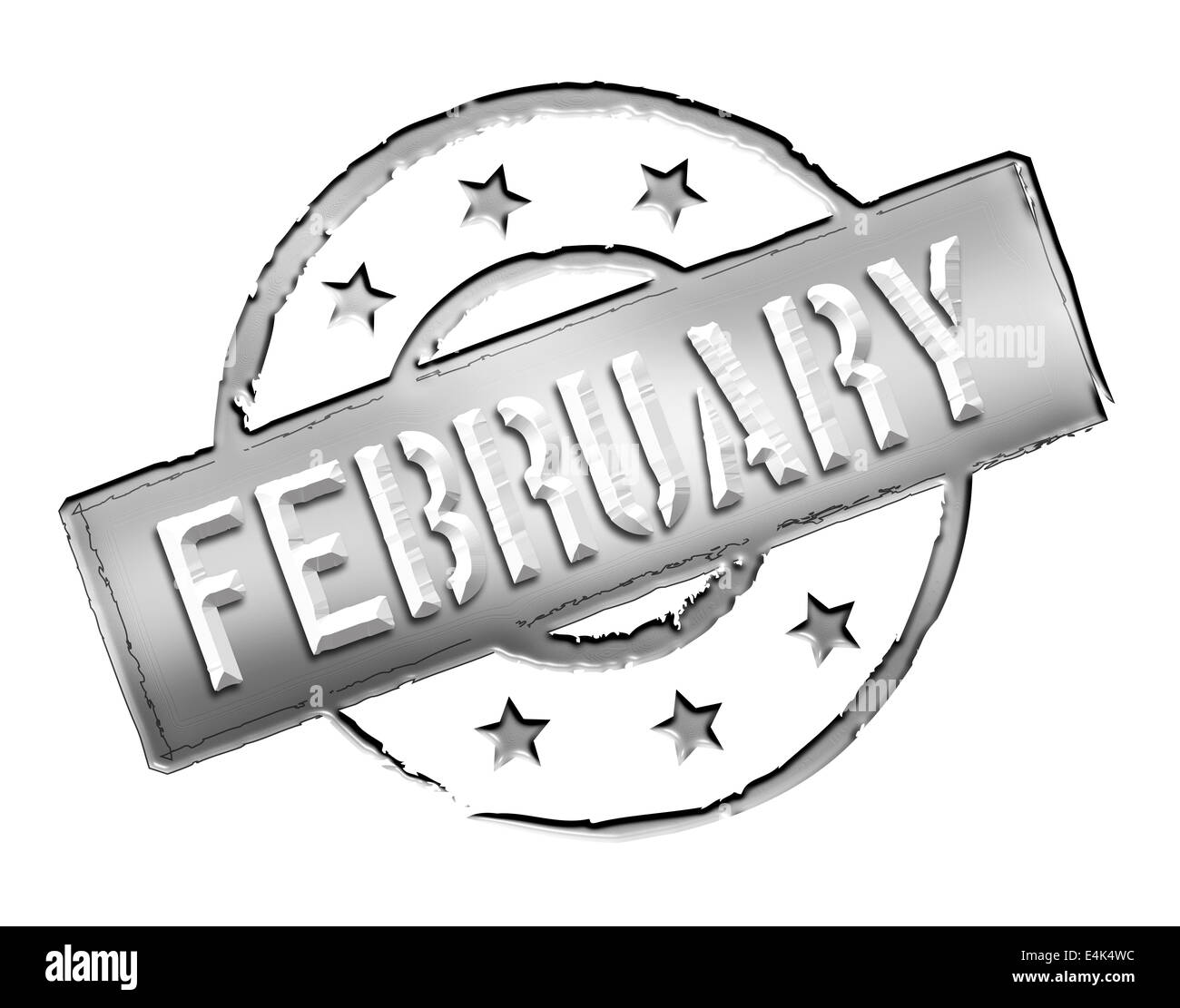 Stamp - FEBRUARY Stock Photo - Alamy