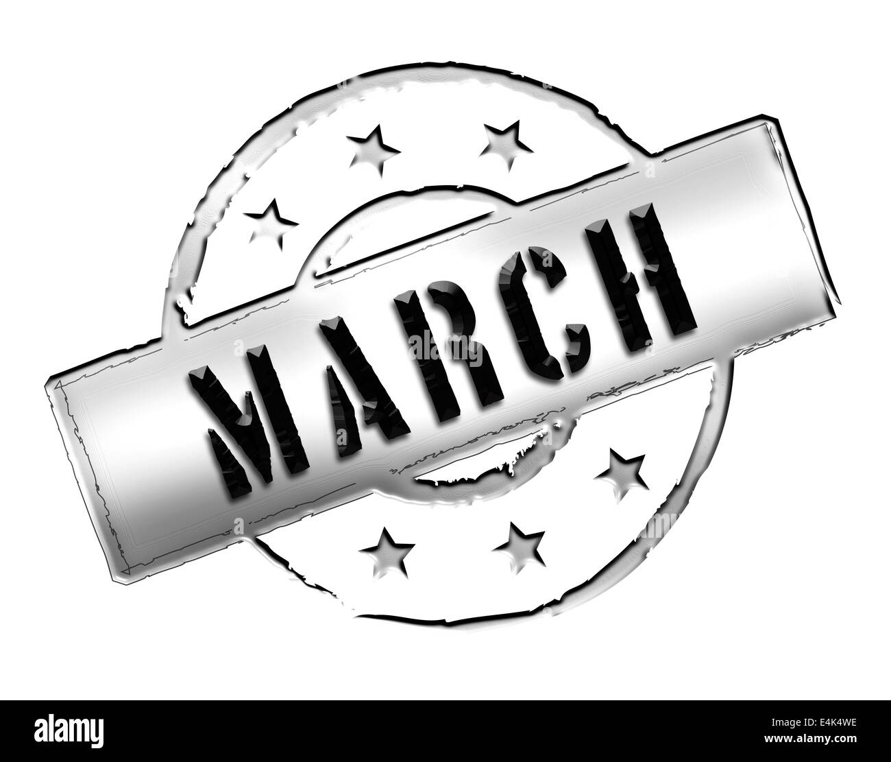 Stamp - MARCH Stock Photo - Alamy