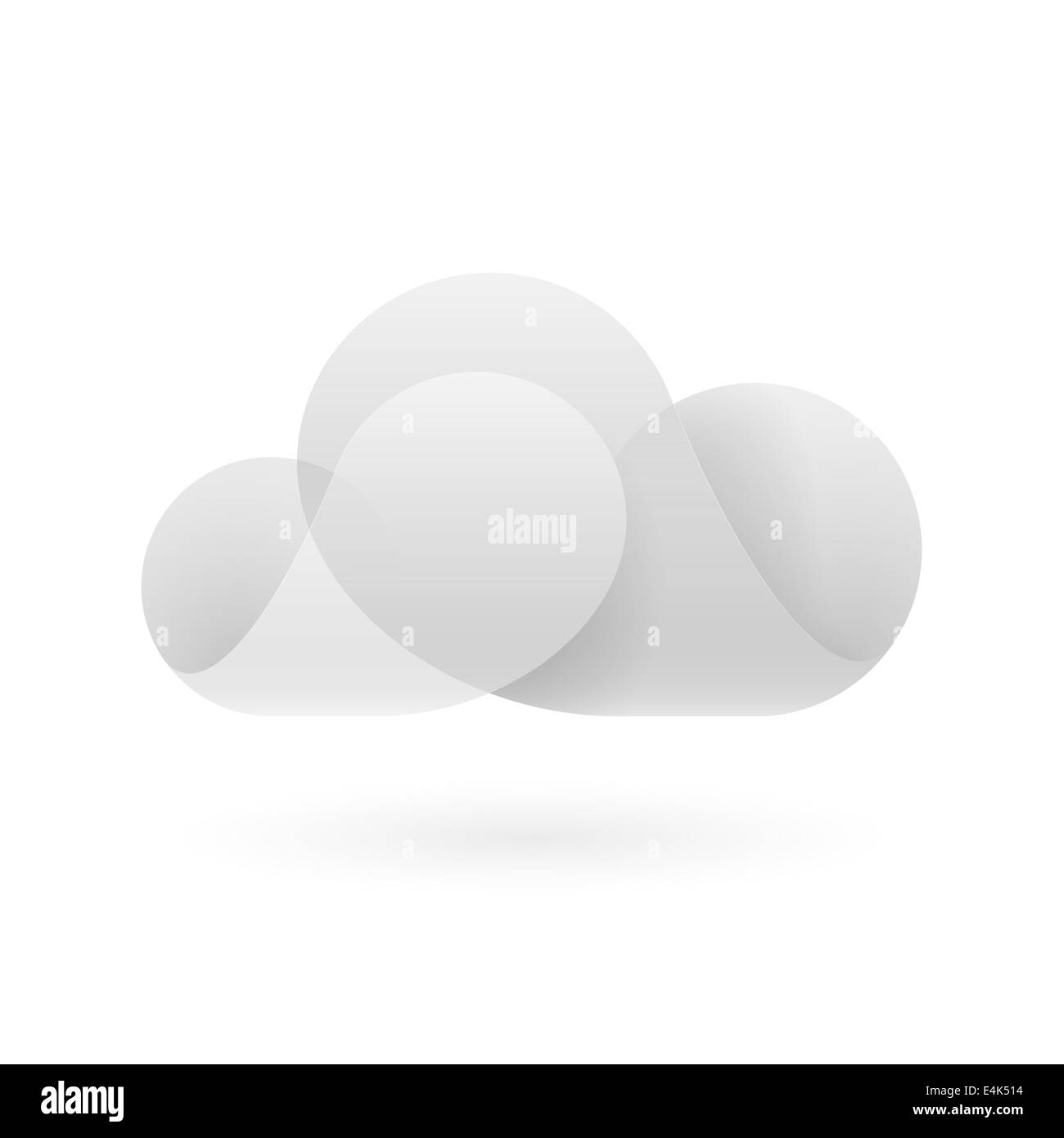 Abstract transparent grey and white cloud made of curved elements ...