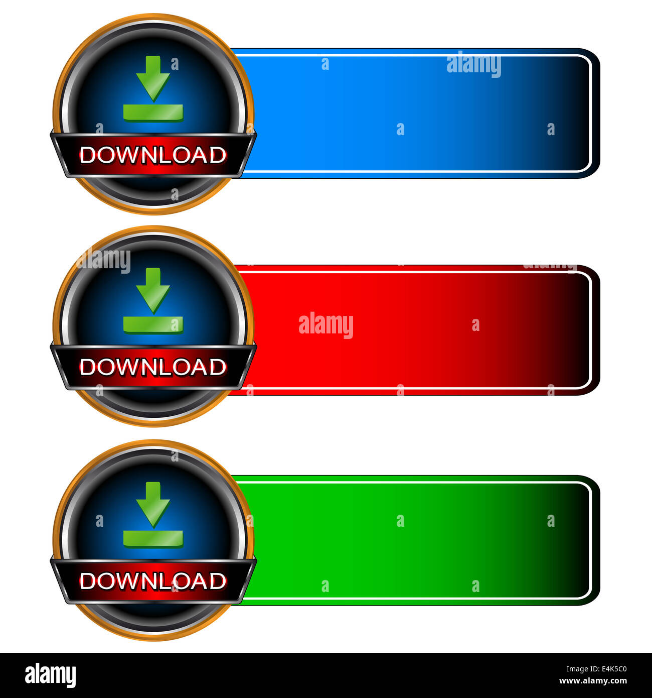 Three download icons Stock Photo - Alamy