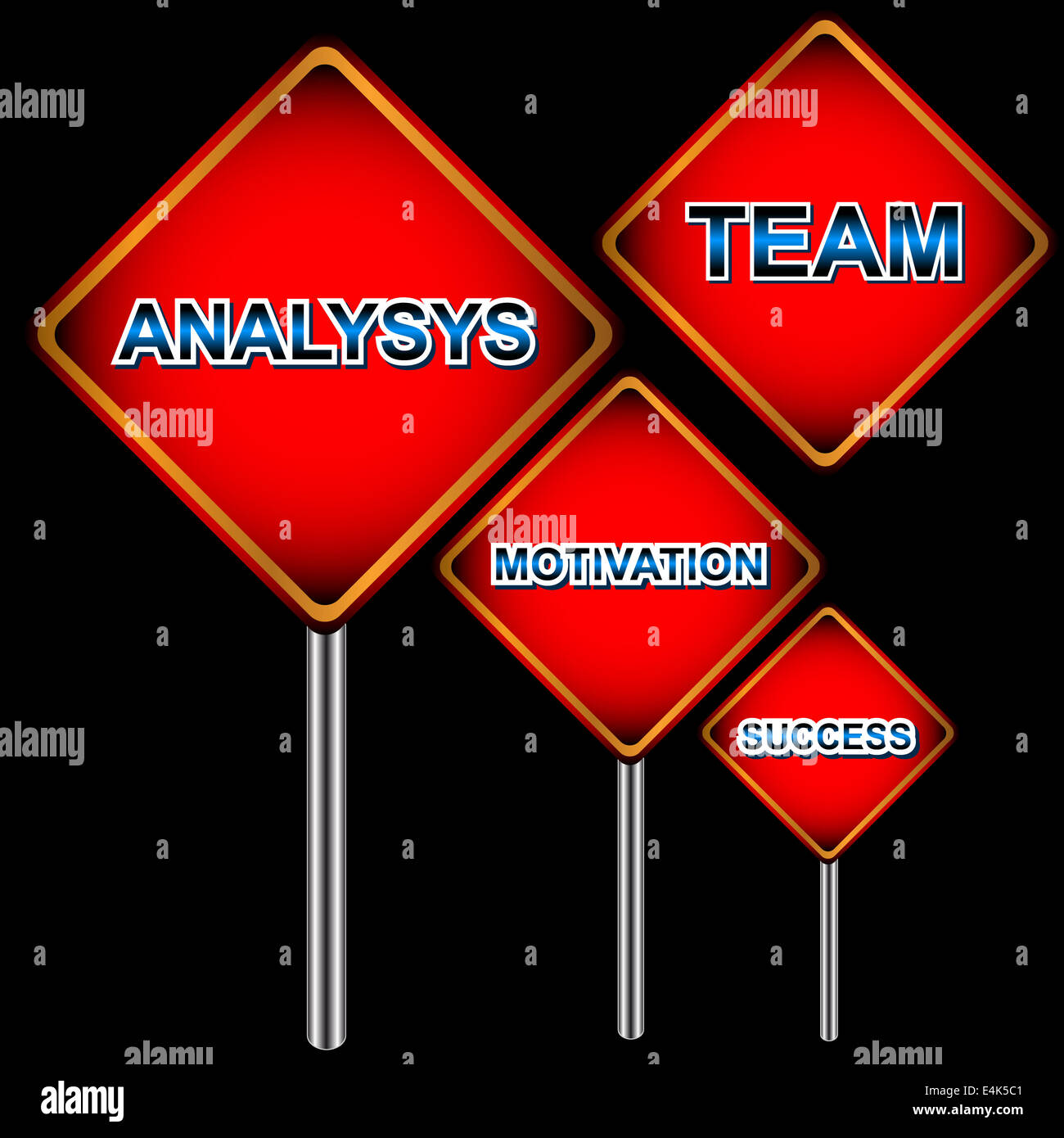 Red business signs Stock Photo - Alamy