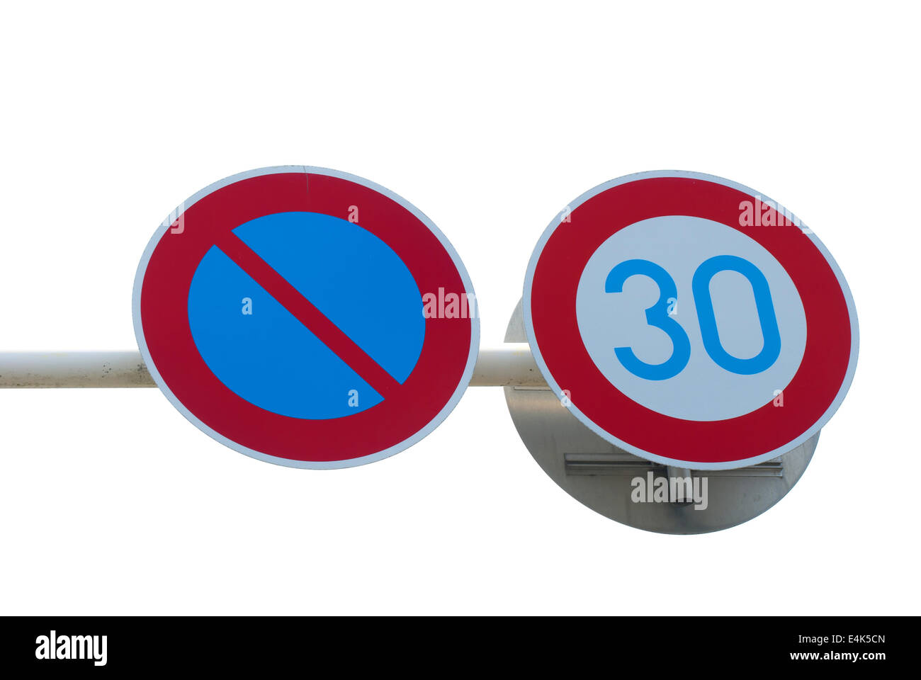 Circle traffic road sign Cut Out Stock Images & Pictures - Alamy