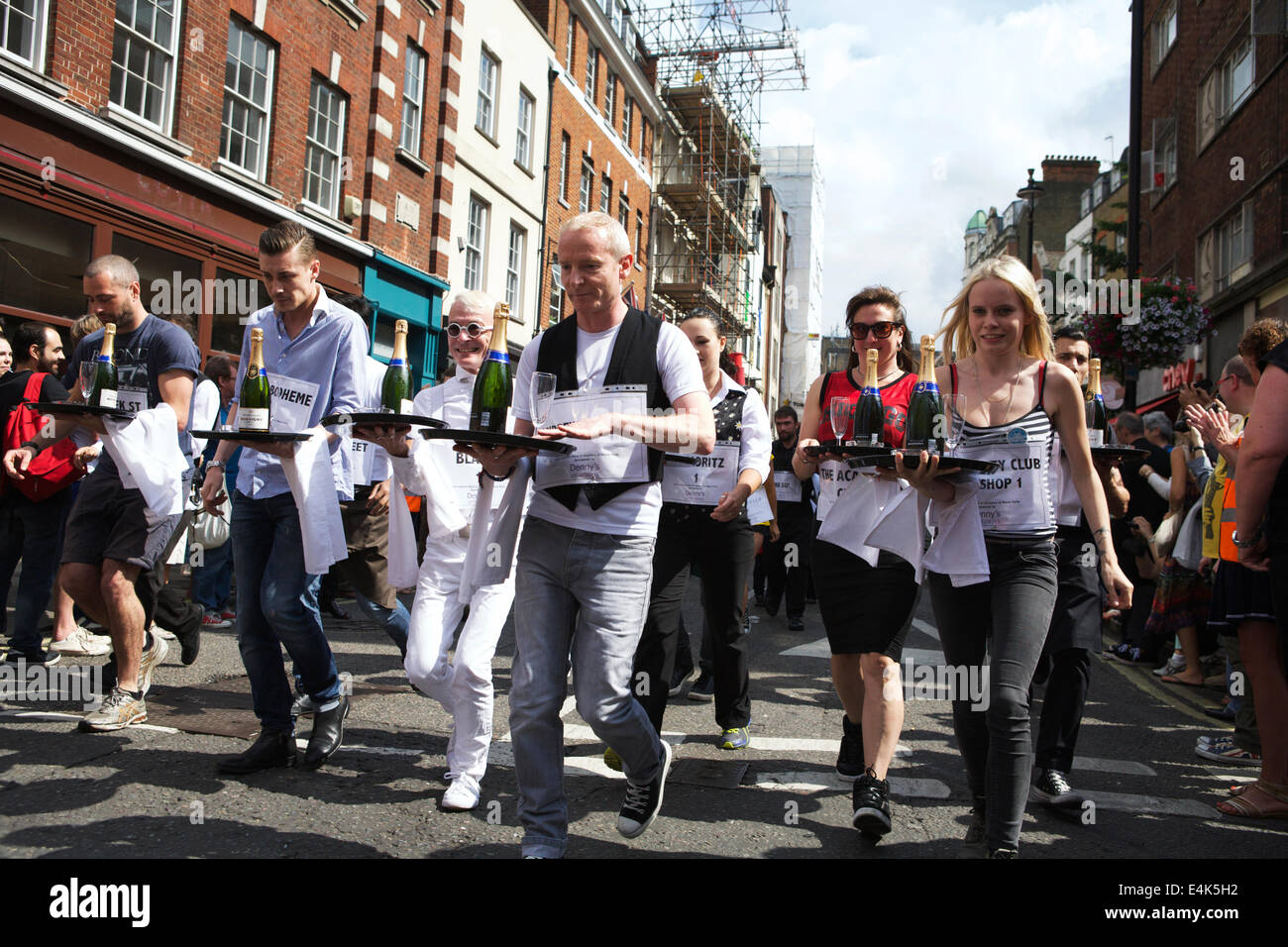 Waiters Race: Soho, London, UK Stock Photo - Alamy