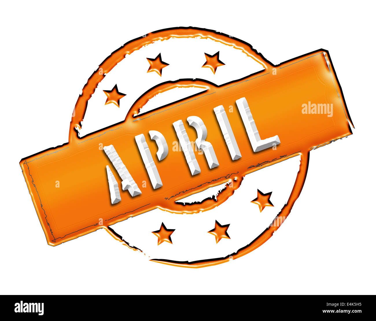 Stamp - APRIL Stock Photo - Alamy