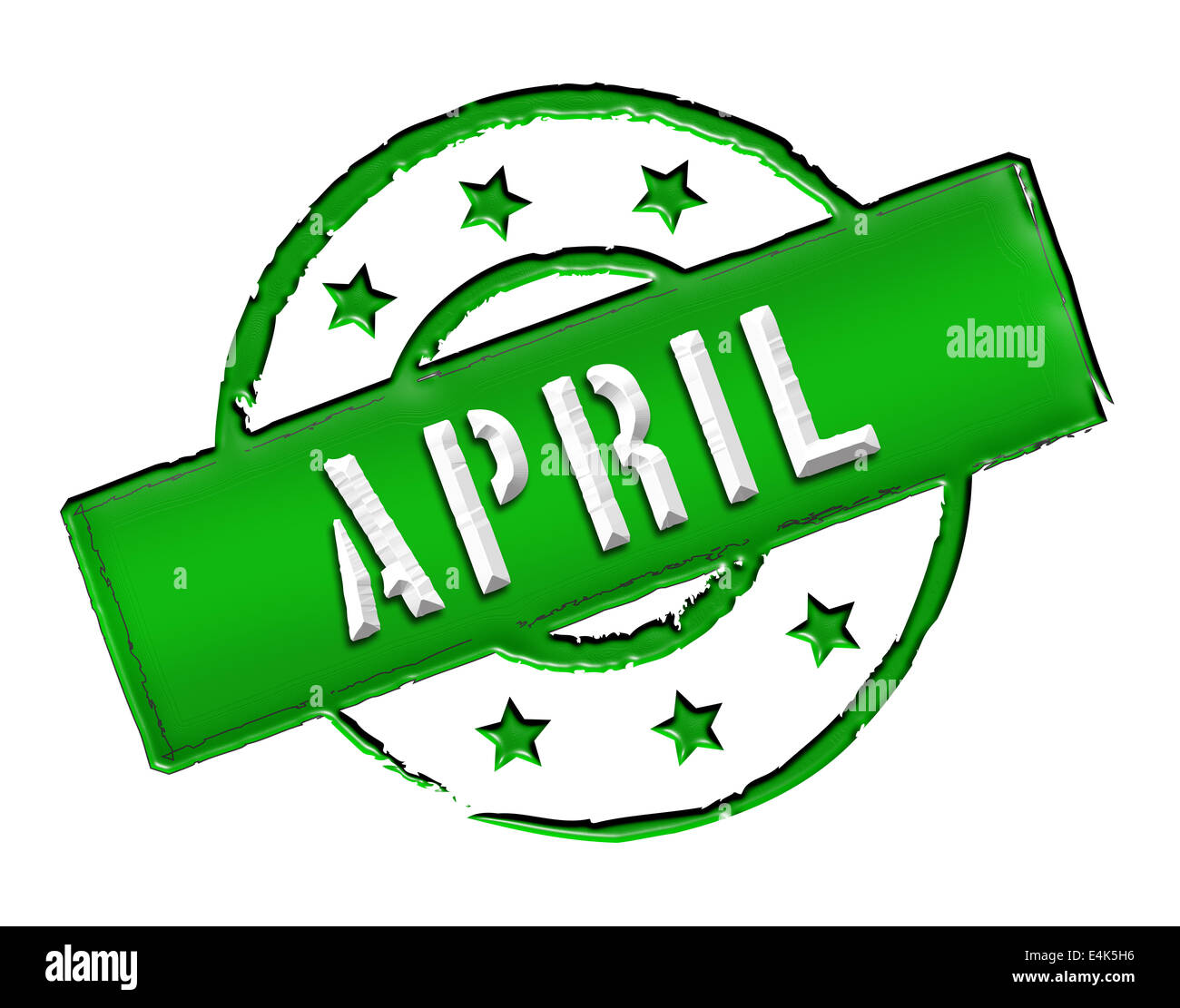 Stamp - APRIL Stock Photo - Alamy