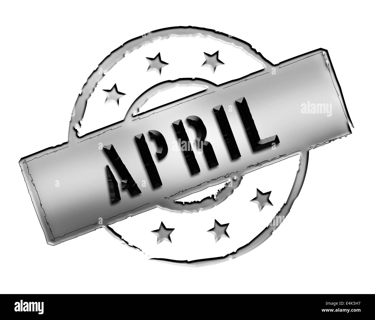 Stamp - APRIL Stock Photo - Alamy