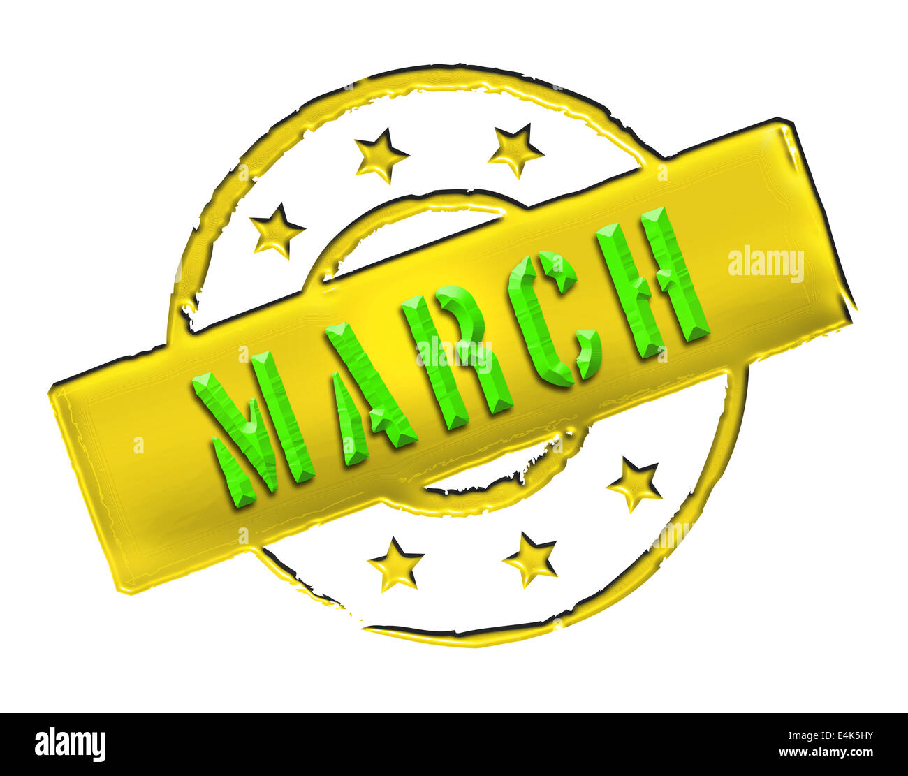 Stamp - MARCH Stock Photo - Alamy