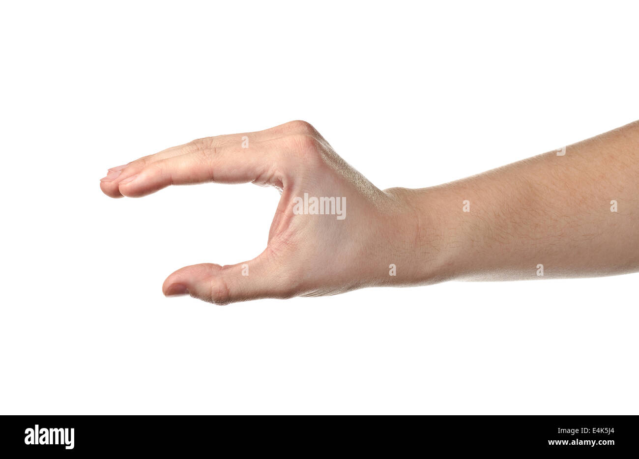 Hand holding something invisible Stock Photo - Alamy