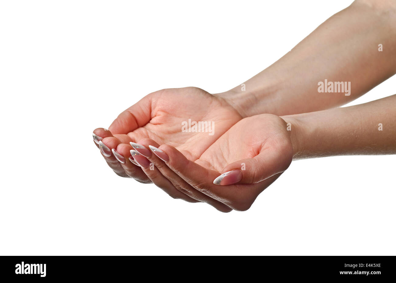 Female cupped hands Stock Photo - Alamy