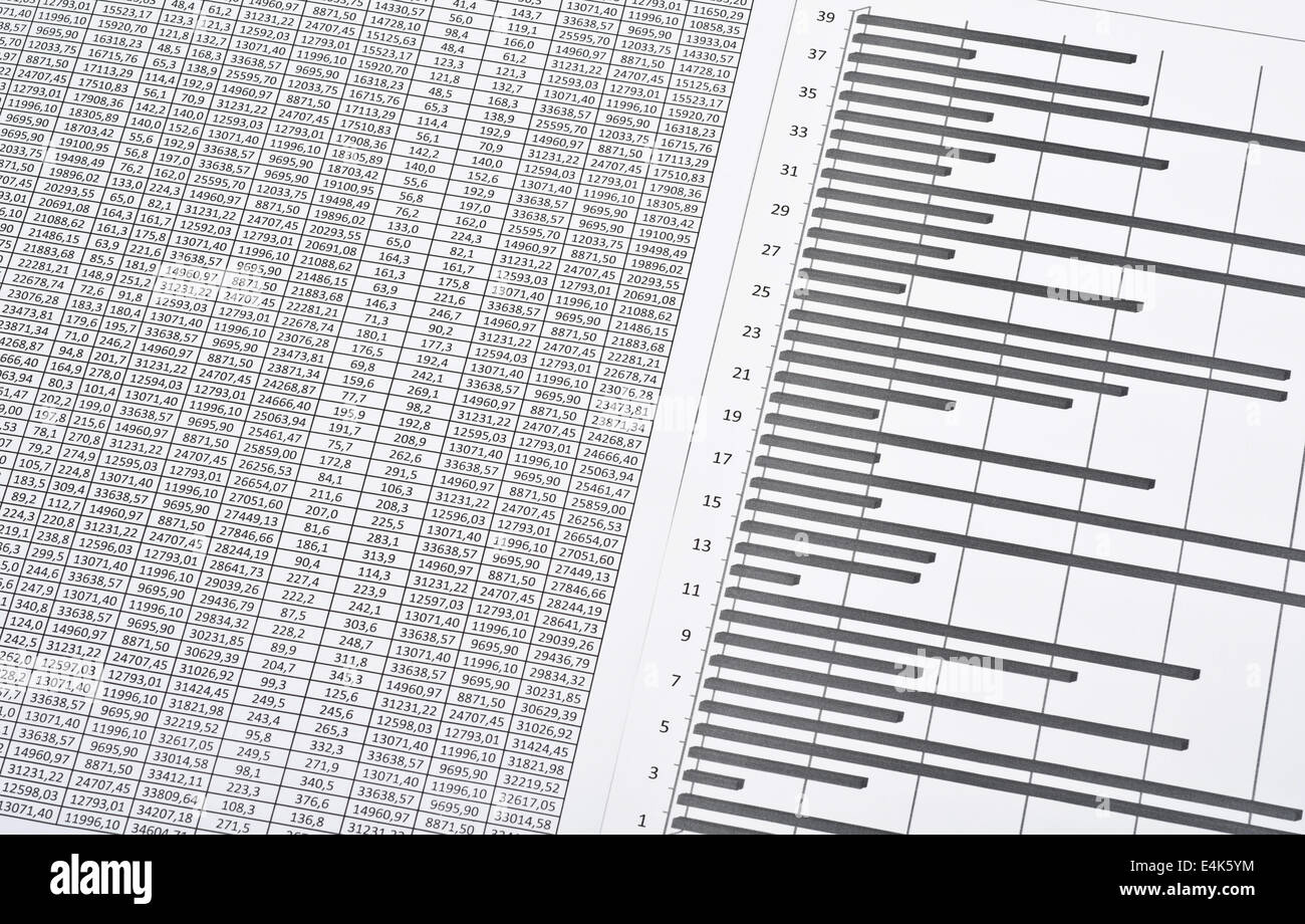 Financial spreadsheet background hi-res stock photography and images ...