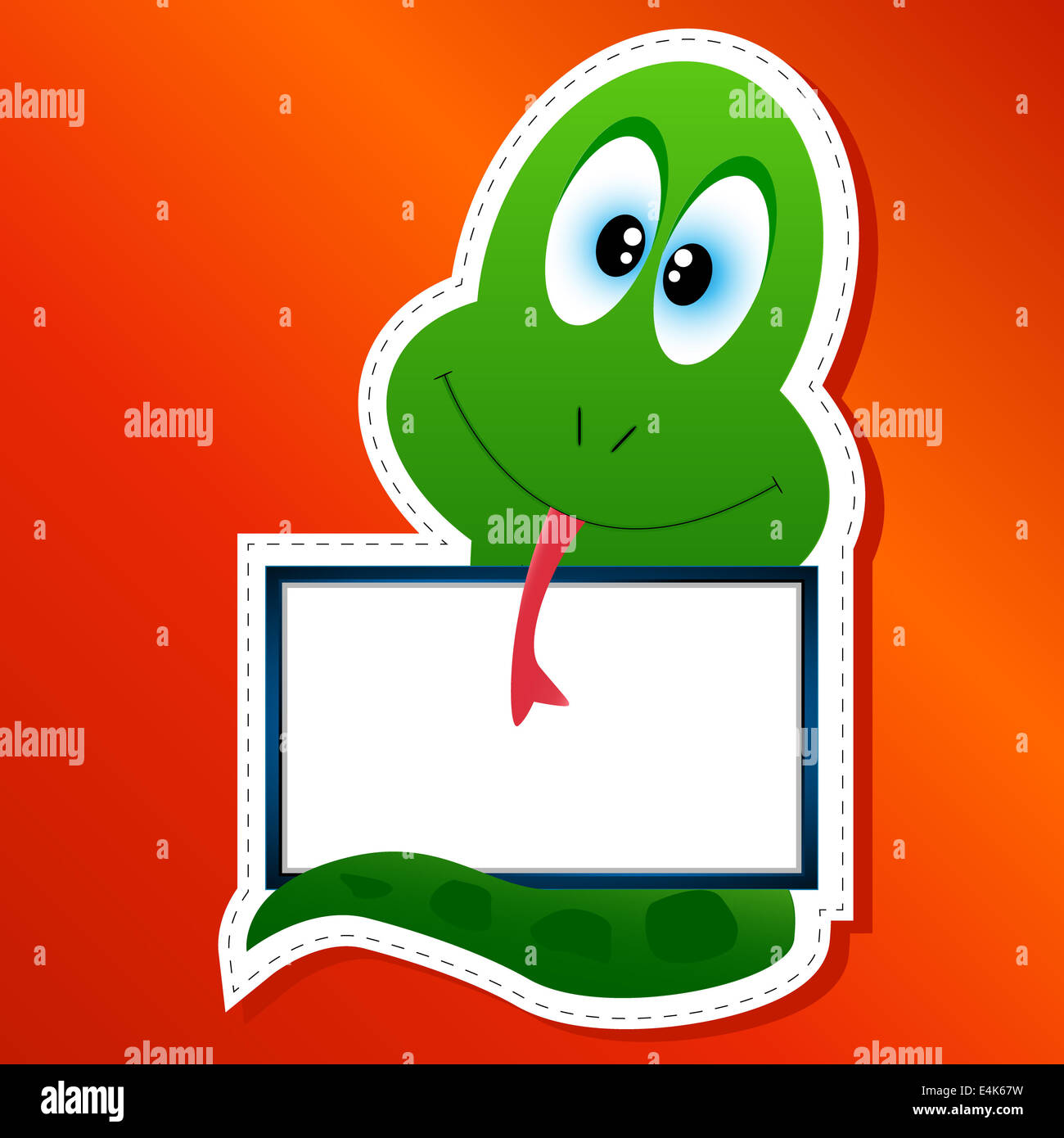 New snake with a frame Stock Photo - Alamy