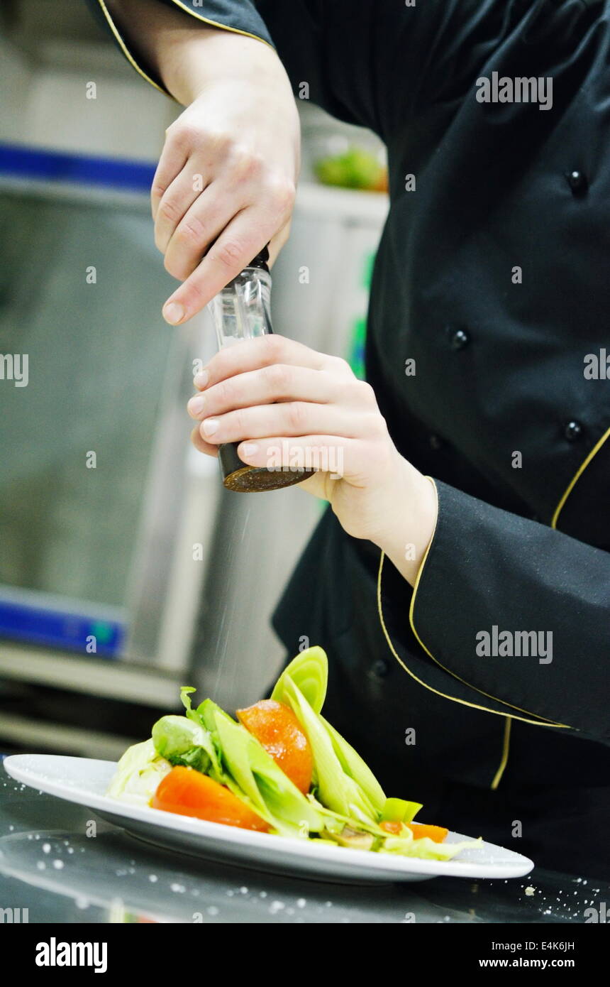 chef preparing meal Stock Photo - Alamy