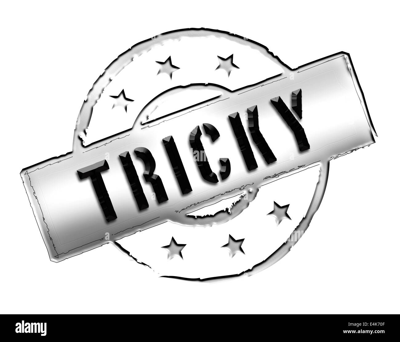 Stamp - TRICKY Stock Photo - Alamy