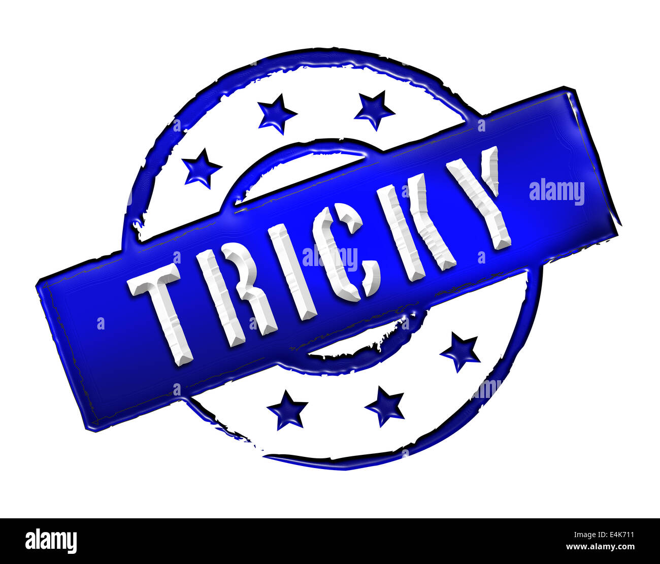 Stamp - TRICKY Stock Photo - Alamy