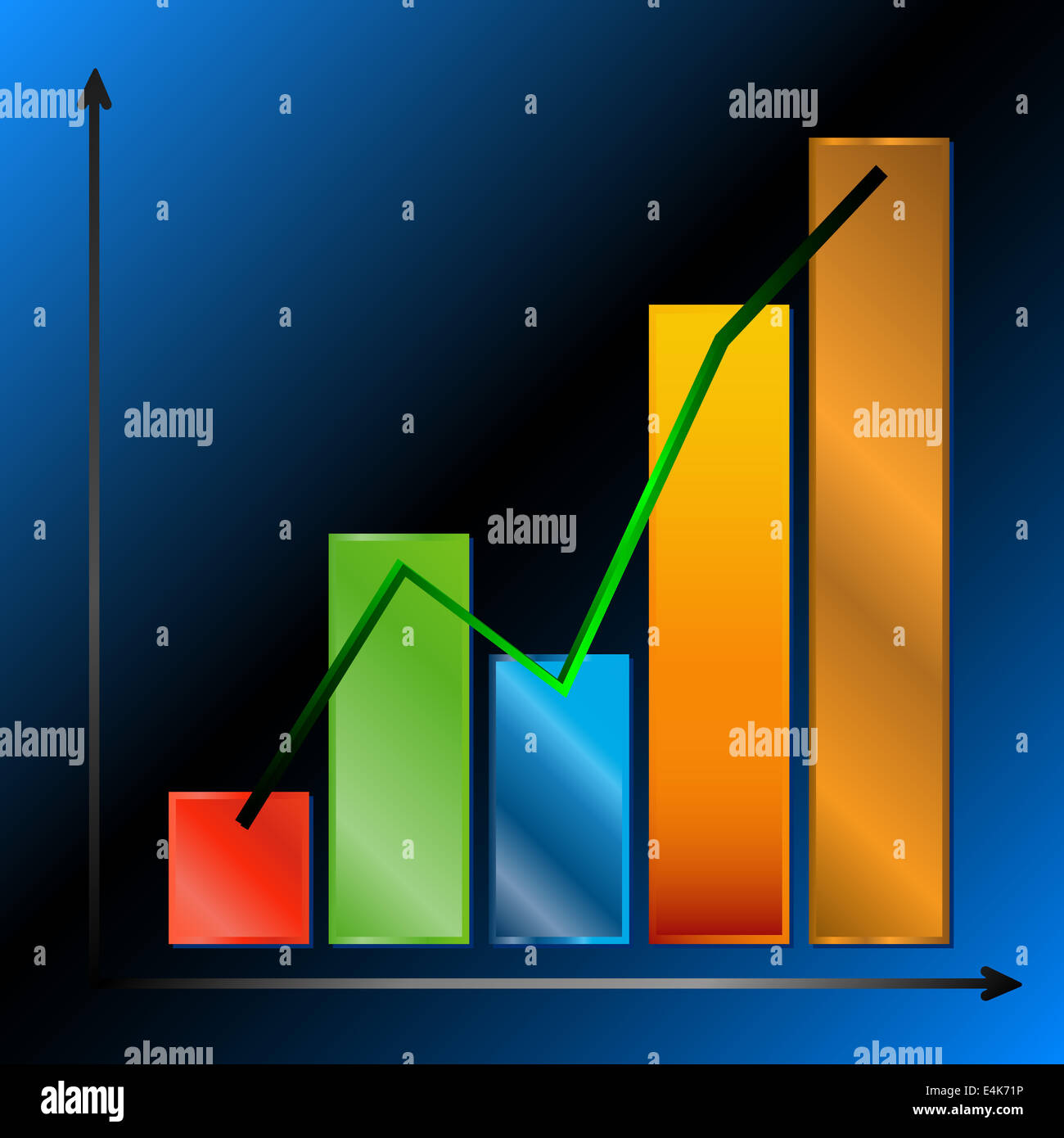 New multi-colored chart Stock Photo - Alamy