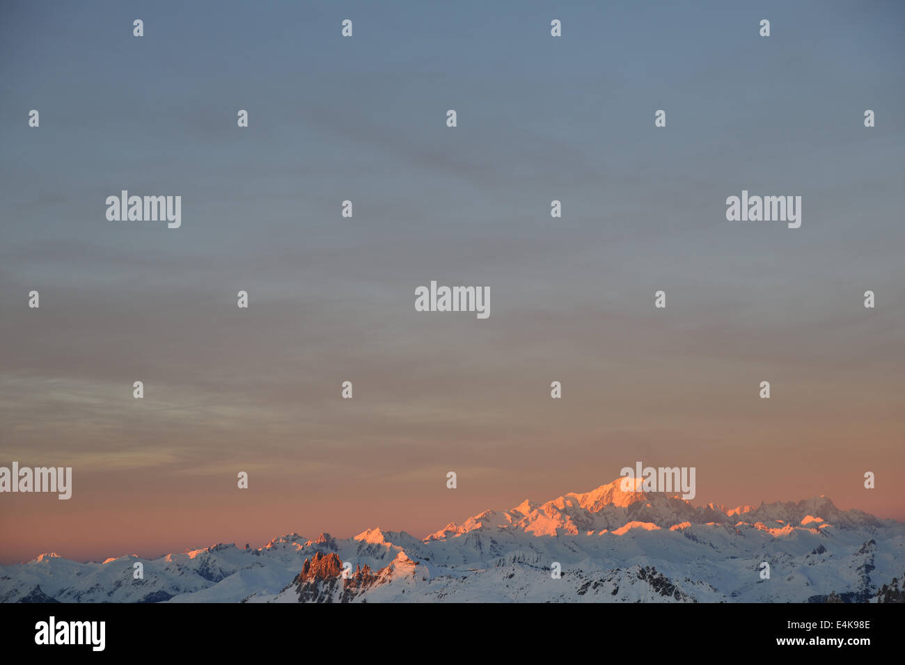 mountain snow sunset Stock Photo - Alamy