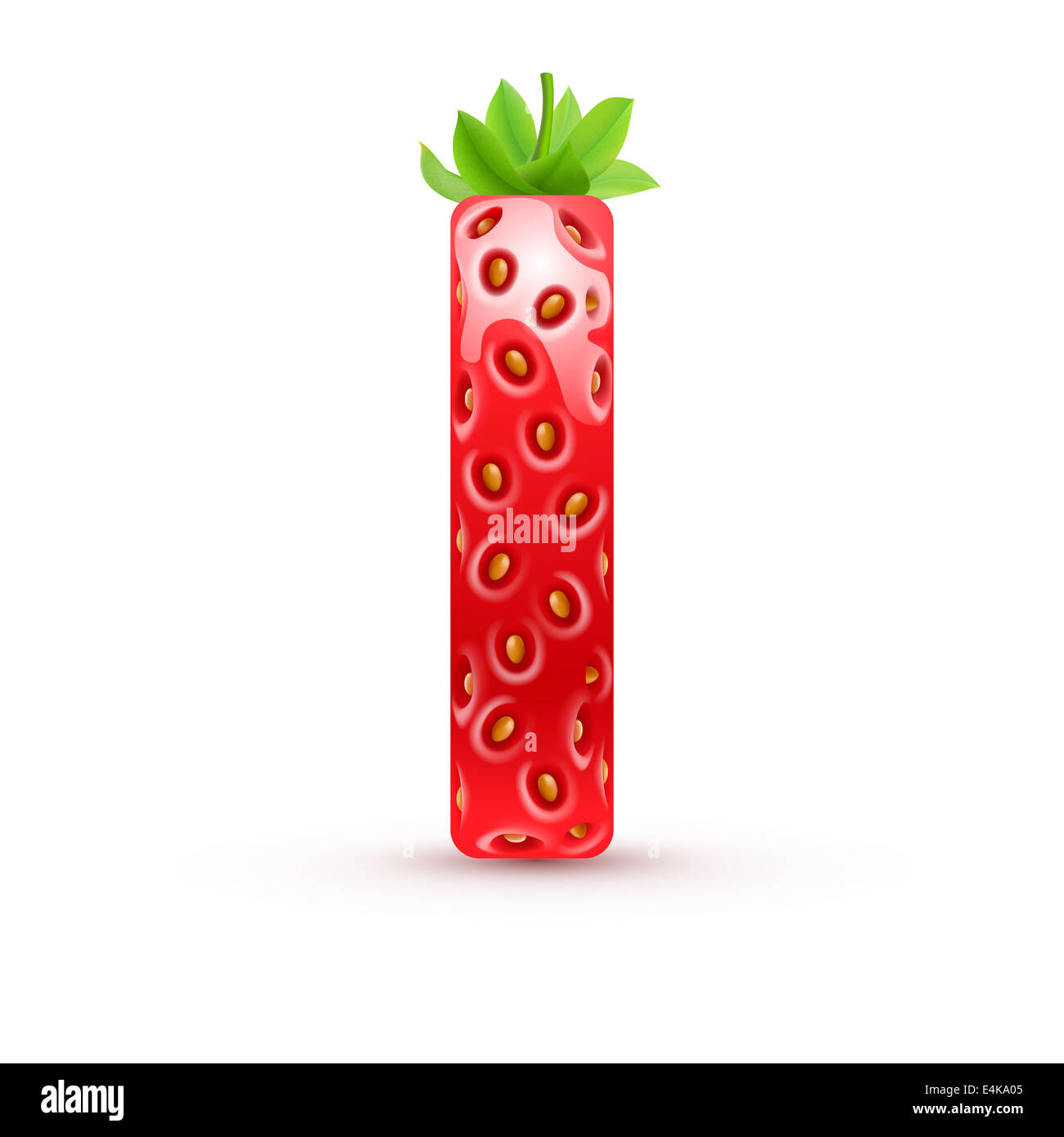 Letter strawberry font red berry Cut Out Stock Images & Pictures - Alamy