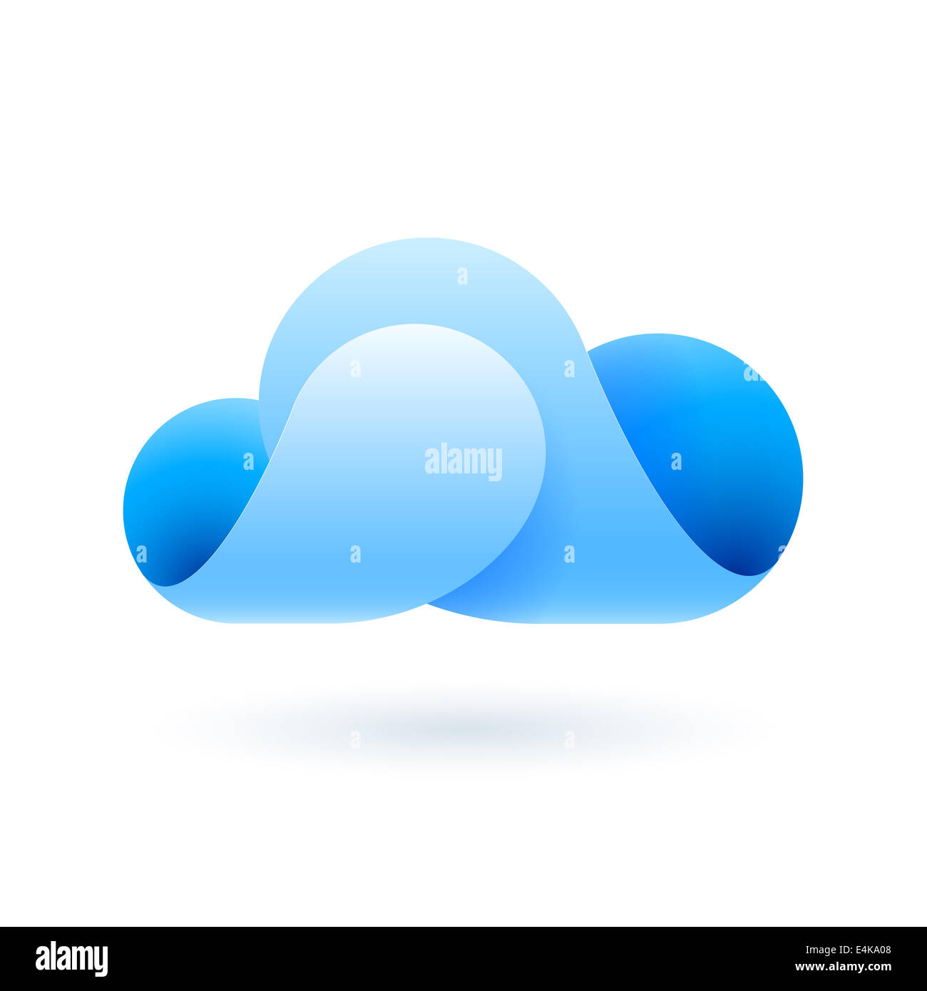 Abstract blue cloud made of curved elements. Cloud computing Stock ...